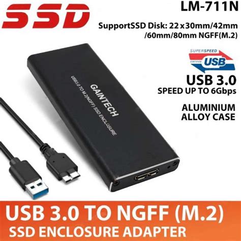 Promo Casing External Ssd M 2 Ngff B Key Usb 3 0 Lm 711 Gaintech M Tech