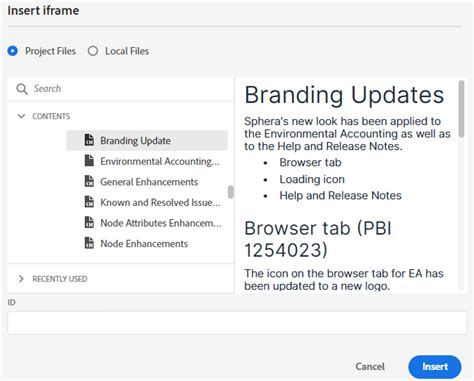 iframe name does not show up in display in frame l adobe product