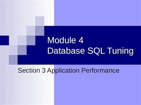 Ppt Module 4 Database Sql Tuning Dokumen Tips