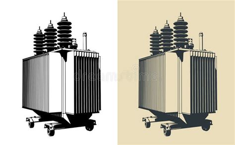 Power Three Phase Transformer Illustrations Stock Illustration Illustration Of Technology