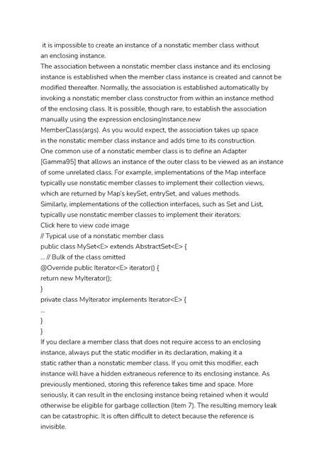 Impossible To Create An Instance Of A Nonstatic Member The Association Between A Nonstatic