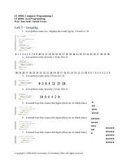 Lab 7 Docx IT 1090C Computer Programming I IT 6090C Java Programming