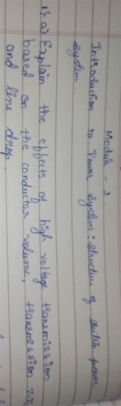 Module −1introduction To Power System Structure Of Electric Power Sys