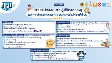 บทความ การเสวนา เรื่อง Performance Appraisal การประเมินผลการปฏิบัติงานของครู