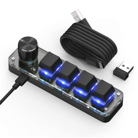 BRIMFORD One Handed Macro Mechanical Keyboard Keys Gaming Keyboard Fully Programmable For