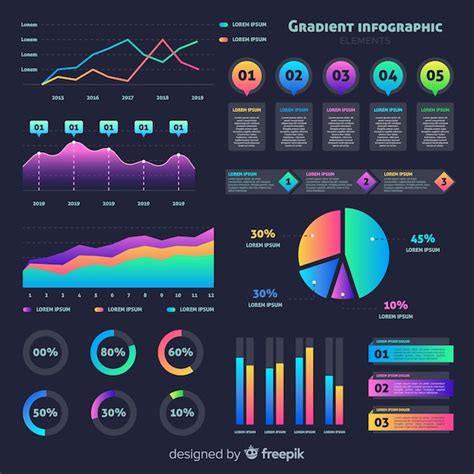 Free Vector Flat Gradient Infographic With Stats