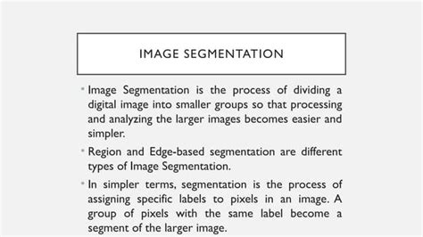Image Segmentation In Computer Visionpptx