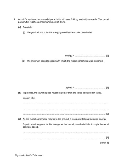 Igcse 2022 Full Revision Topic Questions Physics From