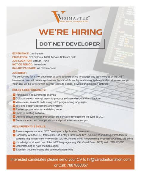 varad automation and robotics pvt ltd on linkedin dotnetdeveloper