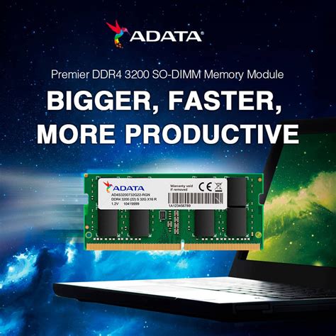 Adata Premier Ddr4 3200 8gb 260 Pin So Dimm Laptop Ram