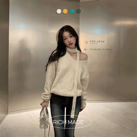 🍃여리오버핏 스카프타이 [made] 플라이 Knt 에이블리