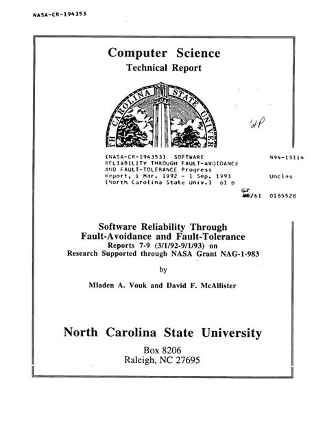 PDF Software Reliability Through Fault Avoidance And Fault Tolerance