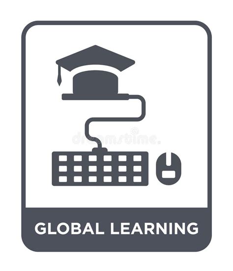 Asynchronous Learning Icon In Trendy Design Style Asynchronous Learning Icon Isolated On White