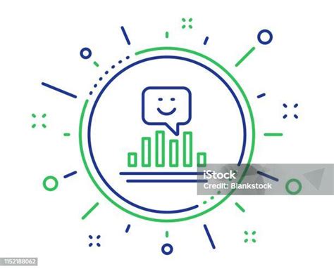 스마일 차트 라인 아이콘입니다 긍정적인 피드백 평가 기호입니다 벡터 고객에 대한 스톡 벡터 아트 및 기타 이미지 고객 고급