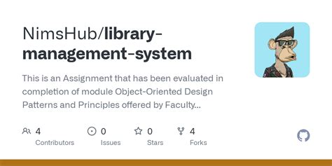 Github Nimshub Library Management System This Is An Assignment That Has Been Evaluated In