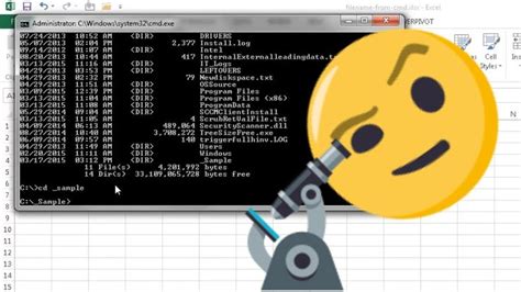 get a list of filenames from windows directory into excel excel list