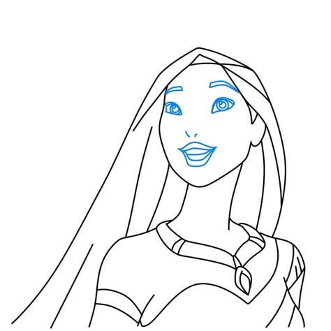 Prinses Pocahontas Tekening