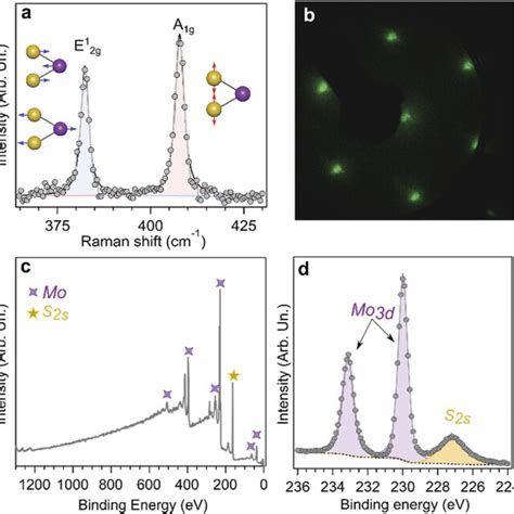 Large Area Characterization Of The Mos2 Surface A Raman Spectrum Download Scientific