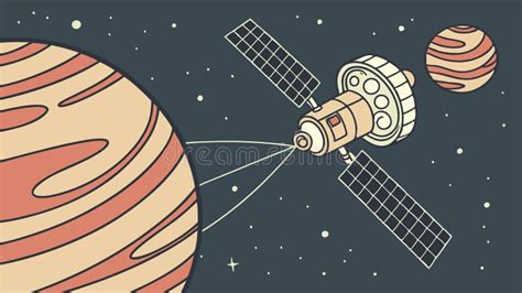 Satellite In Orbit Space Technology Communication Satellite Tech Vector Design Generative