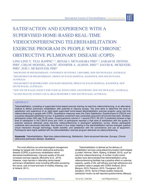 Pdf Satisfaction And Experience With A Supervised Home Based Real