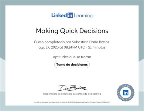 Sebastian Dario Bottos On Linkedin Certificate Of Completion