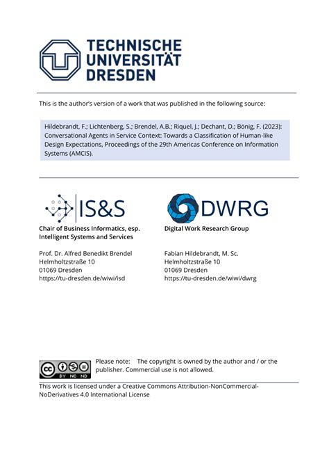 Pdf Conversational Agents In Service Context Towards A