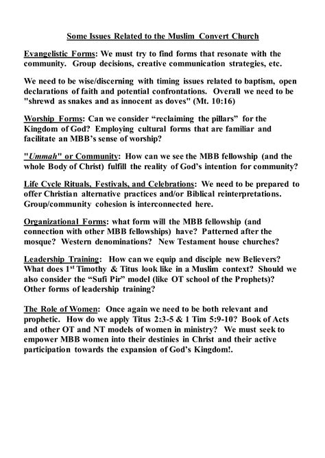 Three Areas For Contextualization Doc
