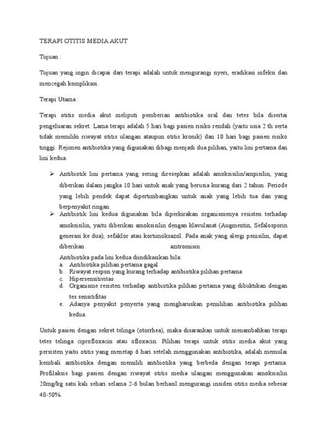 Terapi Otitis Media Akut Dan Faringitis Pdf