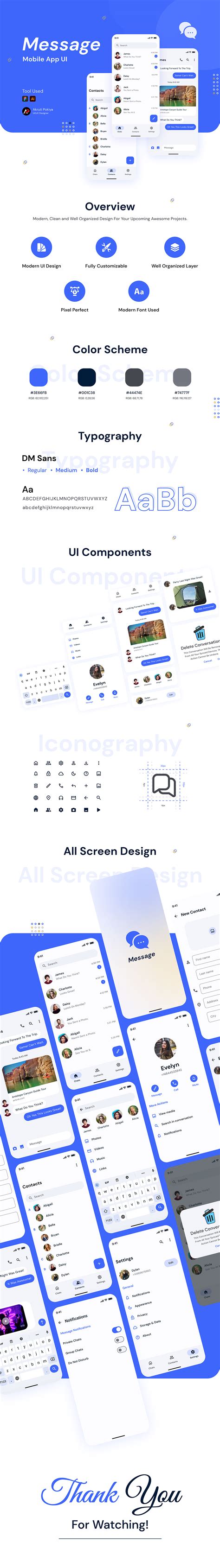 Message App Ui Kit On Behance Message App Ui Kit On Behance