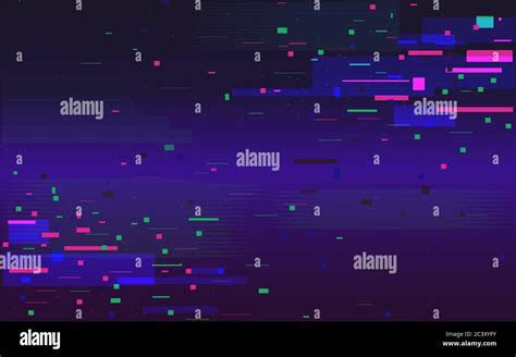 Glitch Futuristic Background Random Color Shapes Digital Noise Effect Data Disintegration