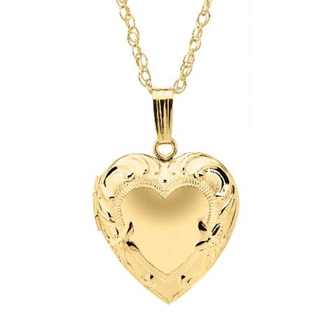 14k Gold Filled Ornate Heart Locket For Girls And Teens The Jewelry Vine