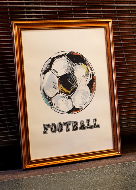 Fotboll Fotboll Poster Av Wijaki Thaisusuken Printler