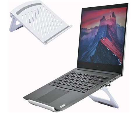 Laptop Stand Built In Folding Stand Adjustable Height Levels Desktop Laptop Stand Ergonomic