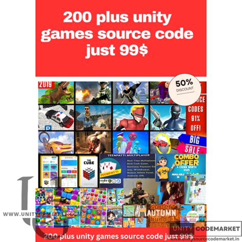 200 Plus Unity Games Source Code With Real Money Just 99