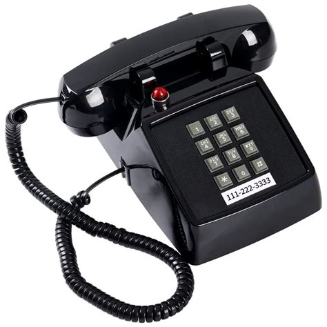 Traditional Red Landline Phoneretro Corded Telephone With Message