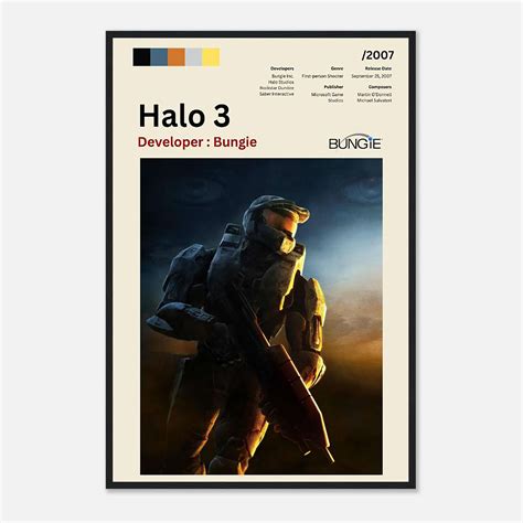 Halo 3 Game Poster Video Game Poster Gaming Poster Full Size Poster