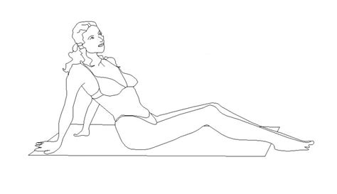 Detail Of Woman CAD People Blocks Layout File In Autocad Format