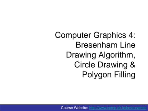 solution computer graphics 4 bresenham line drawing algorithm circle