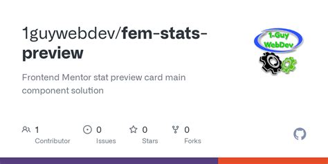 Github 1guywebdevfem Stats Preview Frontend Mentor Stat Preview
