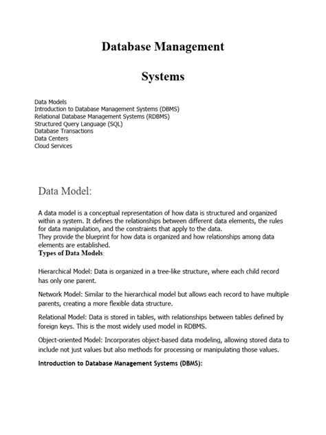 Dbmsnotes Pdf Relational Database Databases Dbmsnotes Pdf Relational Database Databases