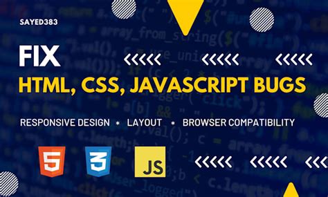 Fix Html Css Bootstrap Javascript Bugs By Sayed383 Fiverr