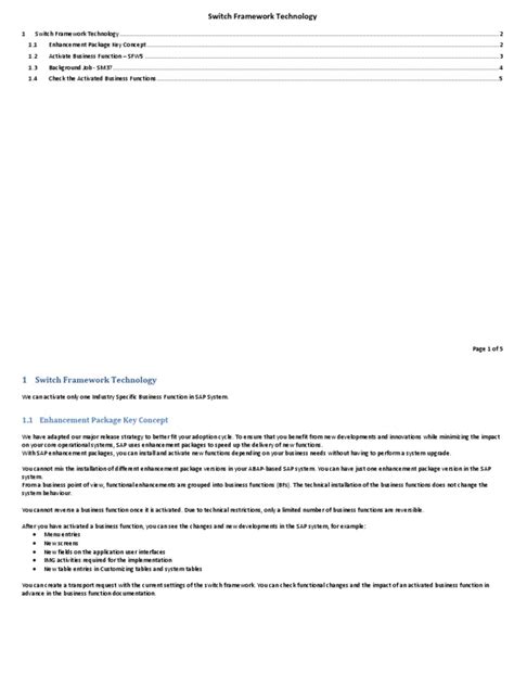 Switch Framework Pdf Software Framework Business