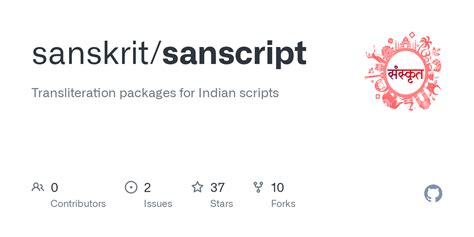 Github Sanskritsanscript Transliteration Packages For Indian Scripts