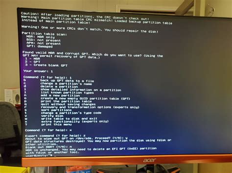 clonezilla mismatched gpt and mbr partition error fabozzi s compiled