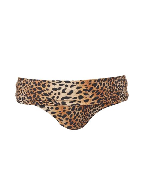 Brussels Cheetah Halterneck Ring Supportive Bikini Bottom