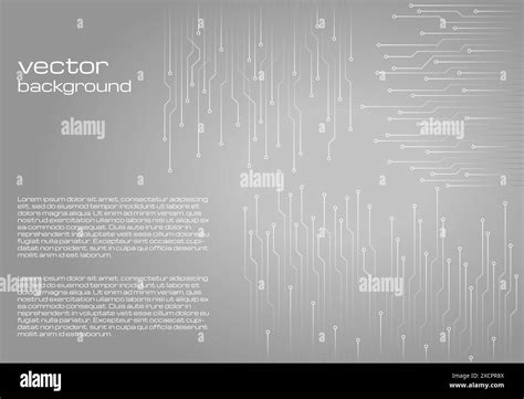 Abstract Technological Gray Background With Elements Of The Microchip