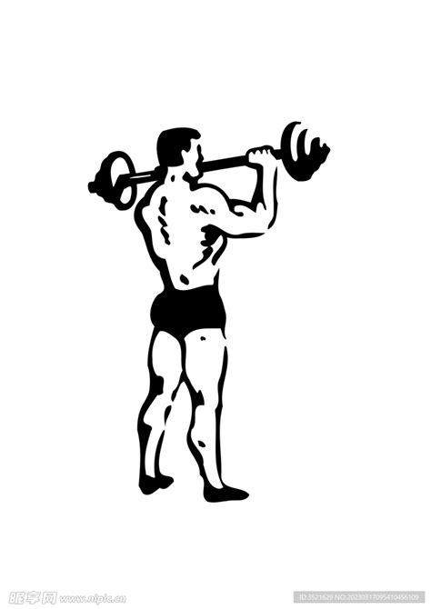 举重设计图 其他 动漫动画 设计图库 昵图网