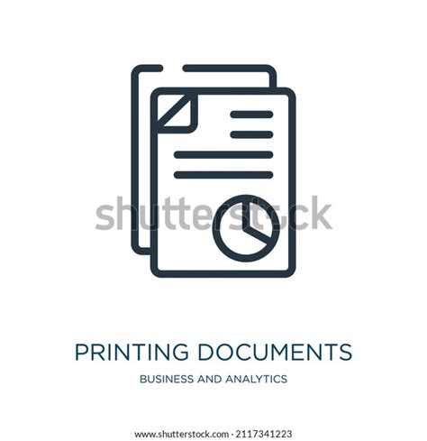 Printing Documents Thin Line Icon Document Stock Vector Royalty Free Printing Documents Thin Line Icon Document Stock Vector Royalty Free