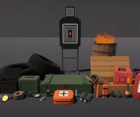 Artstation Low Poly Fps Weapons Pack 2 Asset For Unity 3d Game Assets