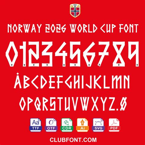 Norway 2026 World Cup Font Download Ttf Otf Vector